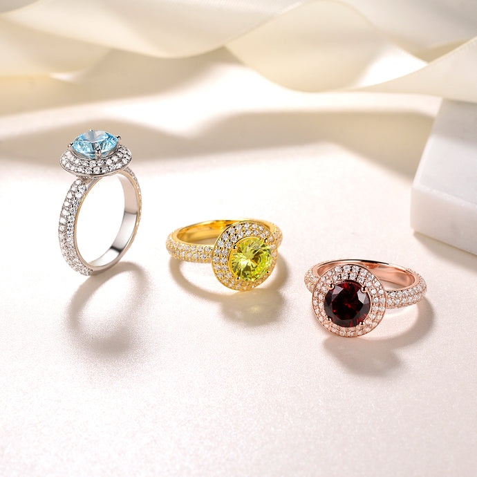"AMINAT" Moissanite\Diamond Engagement Ring – Eleshojewelry